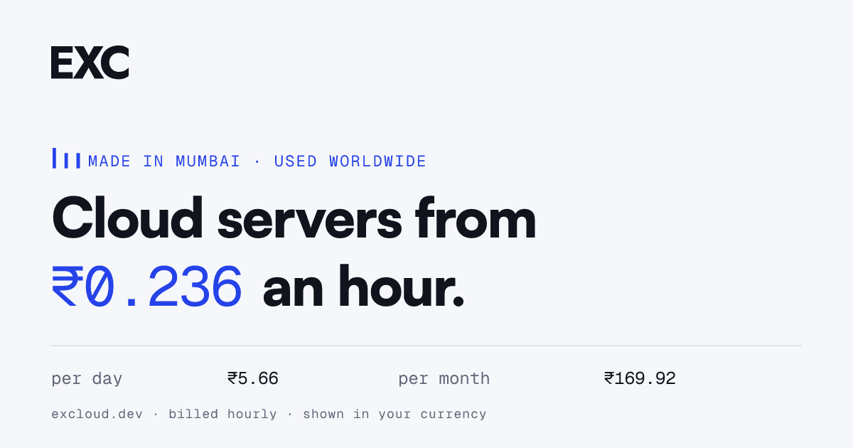 Email — outbound at ₹0.09 a recipient | Excloud